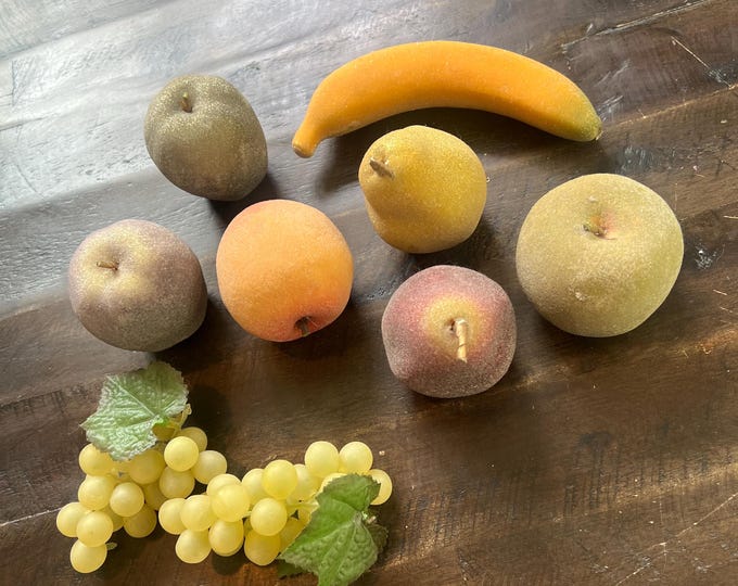 Set of Vintage Sugared Fruit | Vintage Beaded Fruit | Vintage Fruit - Etsy