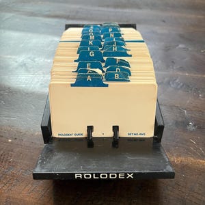 Vintage Rolodex With Cards Vintage Office Supplies - Etsy