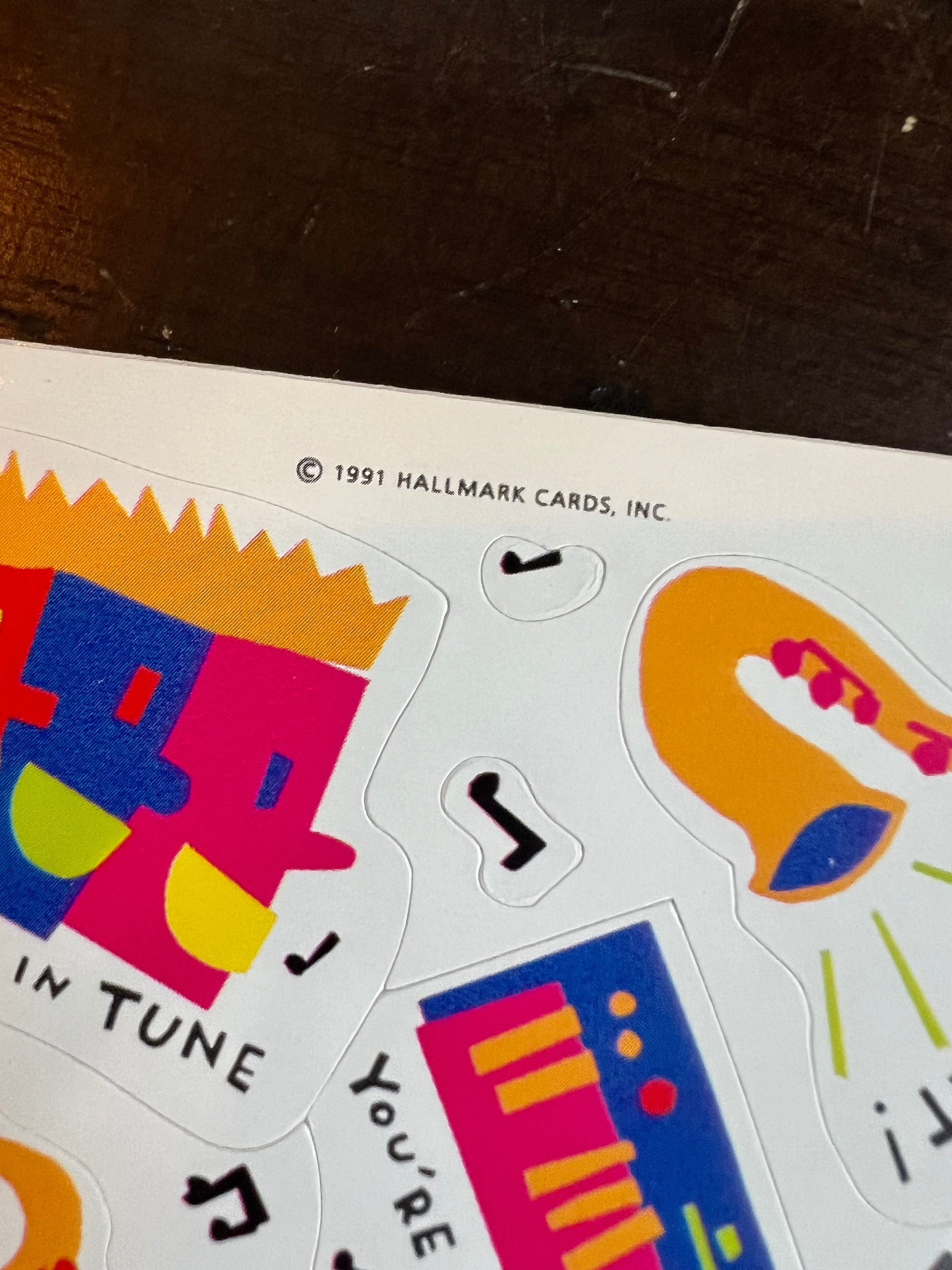 Vintage Hallmark Sticker Sheet Collectible Stickers - Etsy