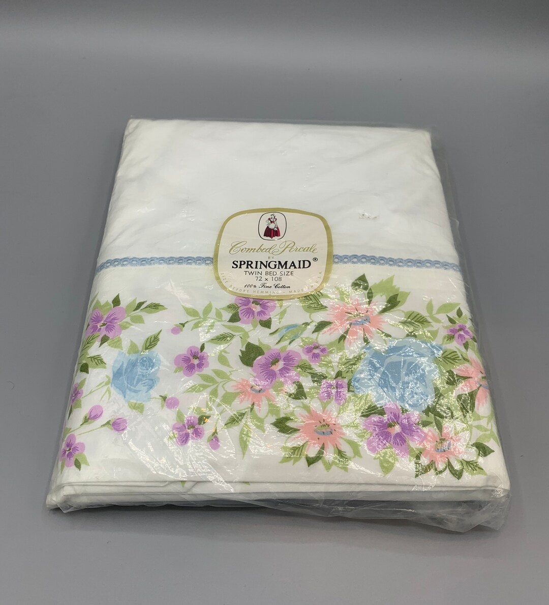 Vintage Bedding Twin Flat Sheet - New Old Stock - Springmaid Morning ...