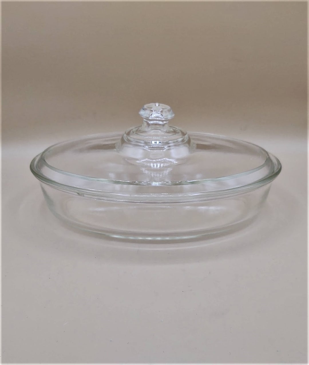 Vintage Pyrex Clear Casserole Dish With Lid Heavy Glass - Etsy
