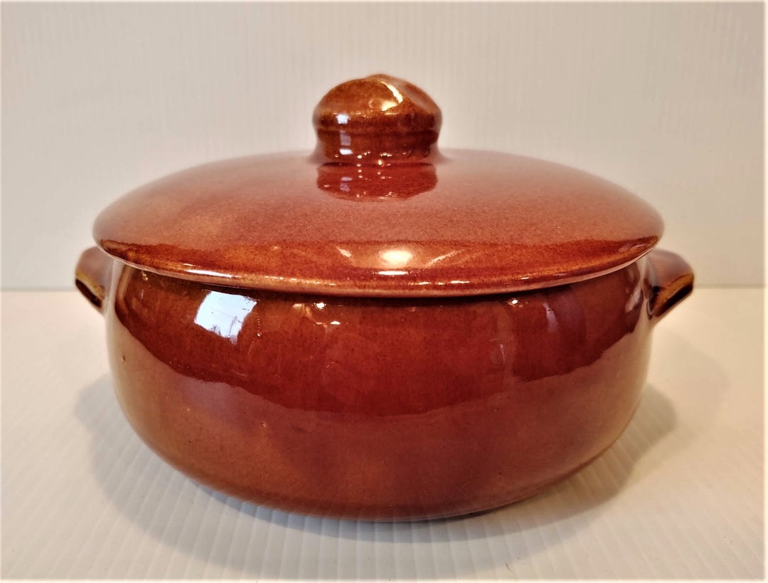 Vintage Mccoy Pottery Casserole Dish With Lid - Brown Glaze - 1950s - Etsy