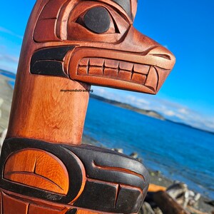 Northwest Coast First Nations Native Hand Carved, Authentic Wall Art Carving BEAR Native ...