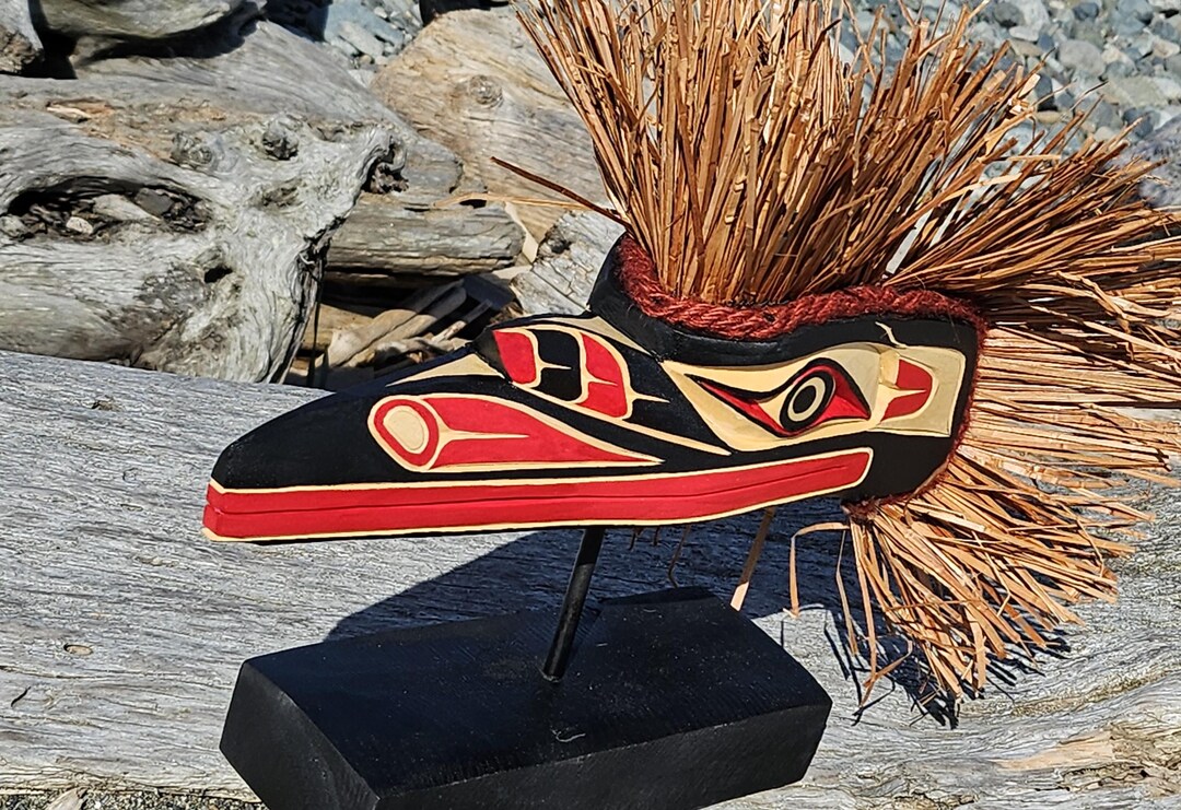 Hand Carved Mask: Hok-hok, Authentic Northwest Coast Indigenous Art ...
