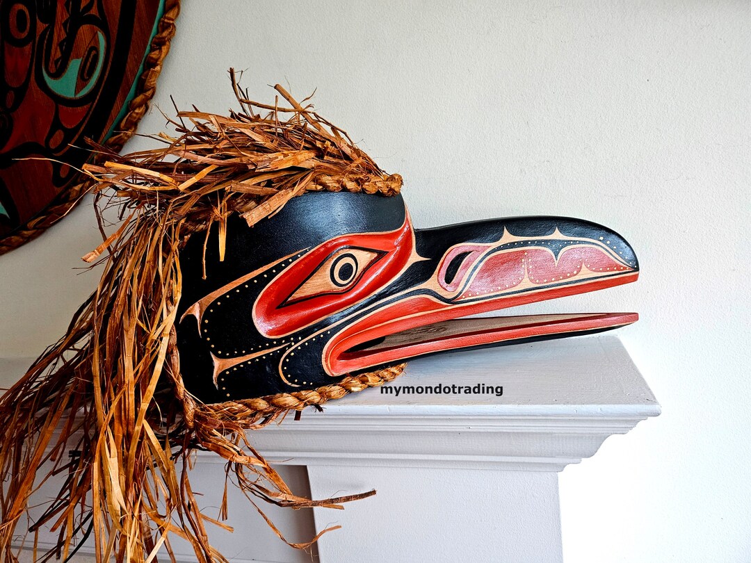 Indigenous Native American Northwest Coast RAVEN MASK, Guaranteed ...