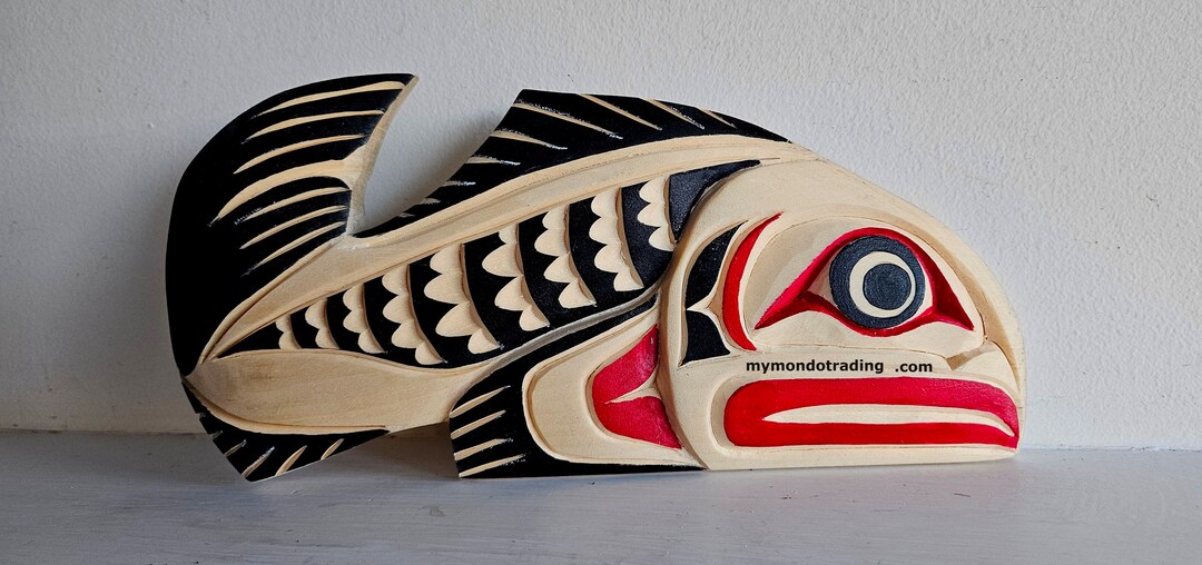 Indigenous Native American Northwest Coast SALMON Wall Art, Guaranteed ...