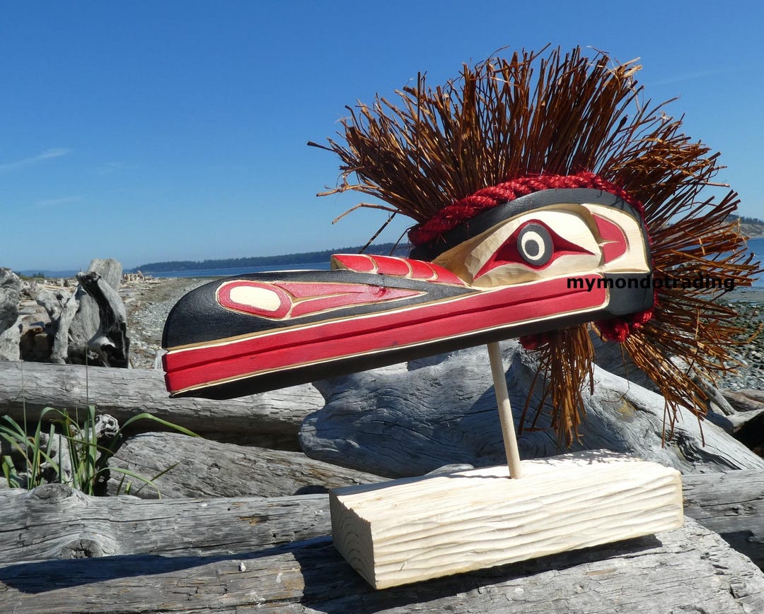 Hok-hok Model Mask, Native Indigenous Art Carving Northwest Coast ...