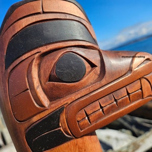 Northwest Coast First Nations Native Hand Carved, Authentic Wall Art Carving BEAR Native ...