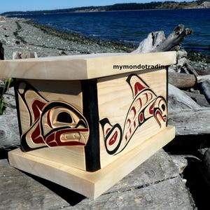 Indigenous Native American Northwest Coast KILLER WHALE Bentwood Box ...