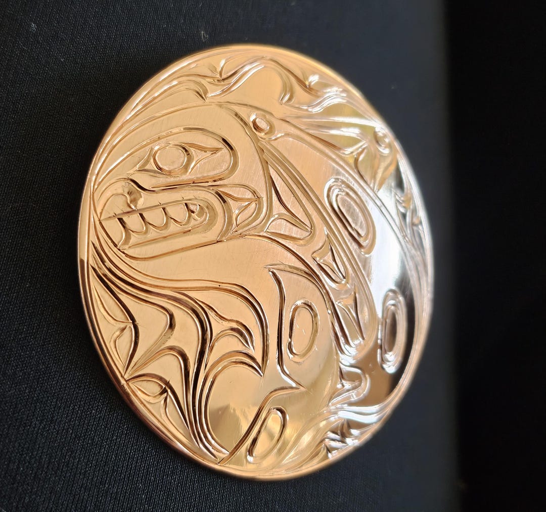 First Nations, Northwest Coast Native Copper 2 Round Jumping ORCA ...