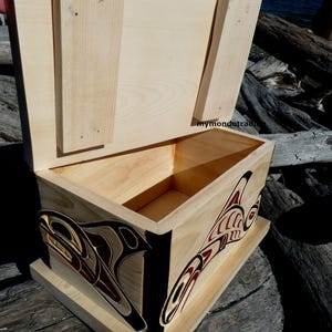 Indigenous Native American Northwest Coast KILLER WHALE Bentwood Box ...