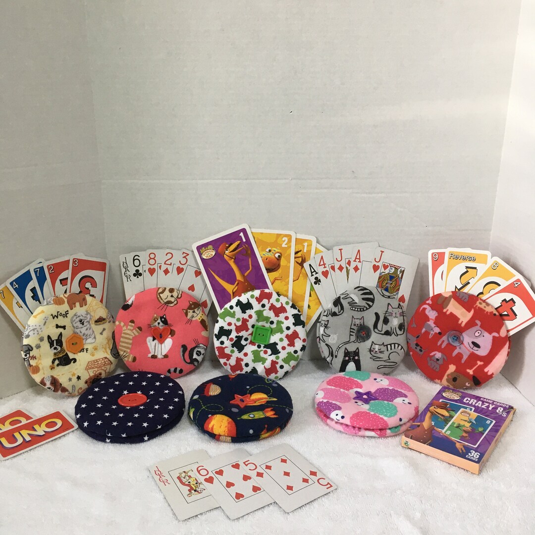 PADDED PLAYING CARDS Holder-circular Card Holder & Pack of Playing ...