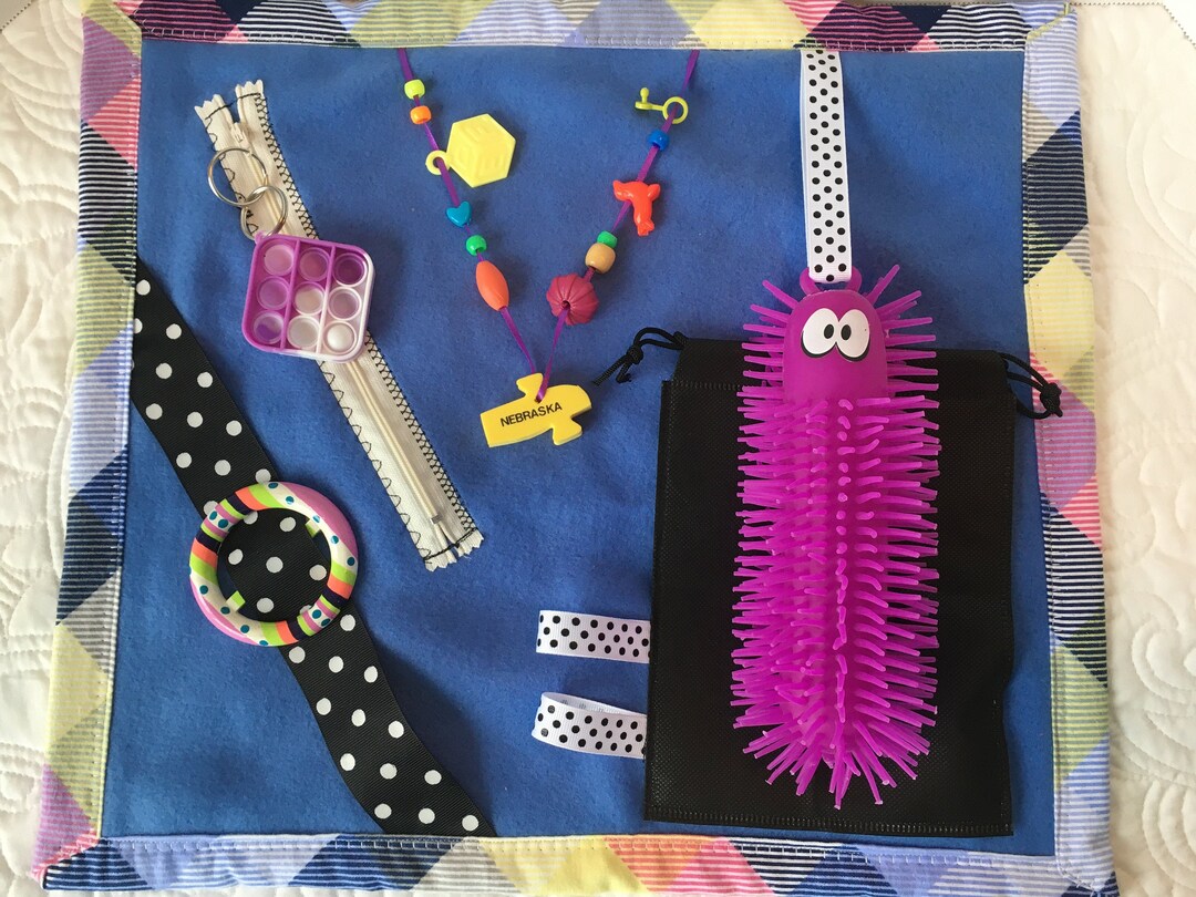 ADULT FIDGET BLANKET /sensory, Tactile Lap Pad Perfect for Those Who ...