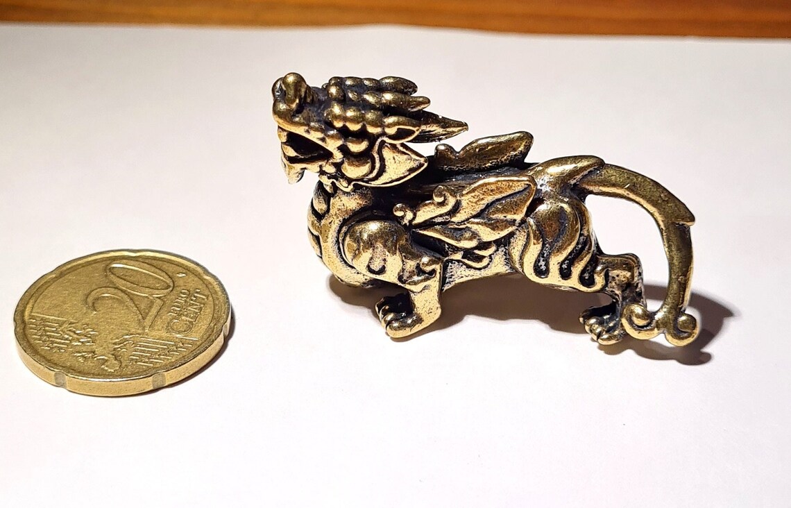 Gold Chinese Lucky Animal Pixiu Dragon Good Luck Pixiu - Etsy