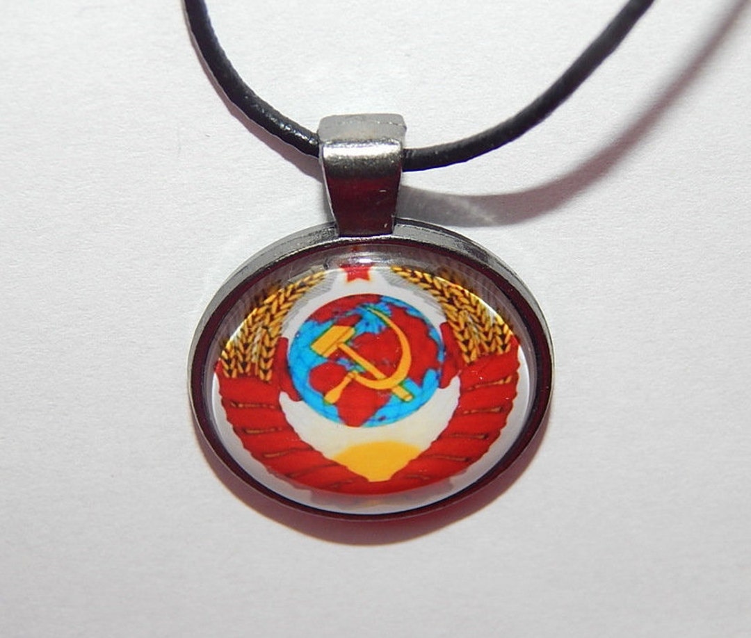 State Symbol of the Soviet Union Pendant Necklace, Symbol USSR Keychain ...