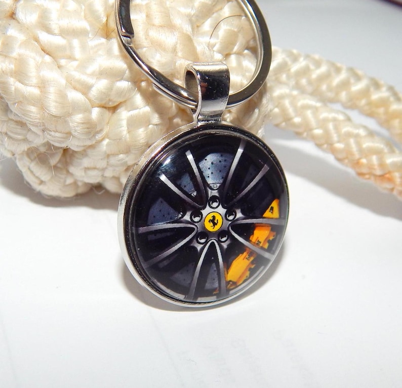 Ferrari Wheel Rim Keychain: Race Car Alloy Disc - Etsy