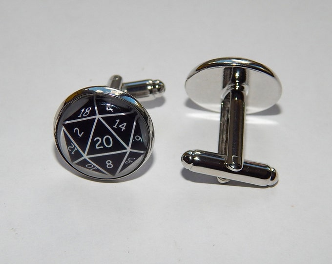 D20 Cufflinks Dungeons and Dragons Geek Wedding D&D Cuff Links Nerd ...