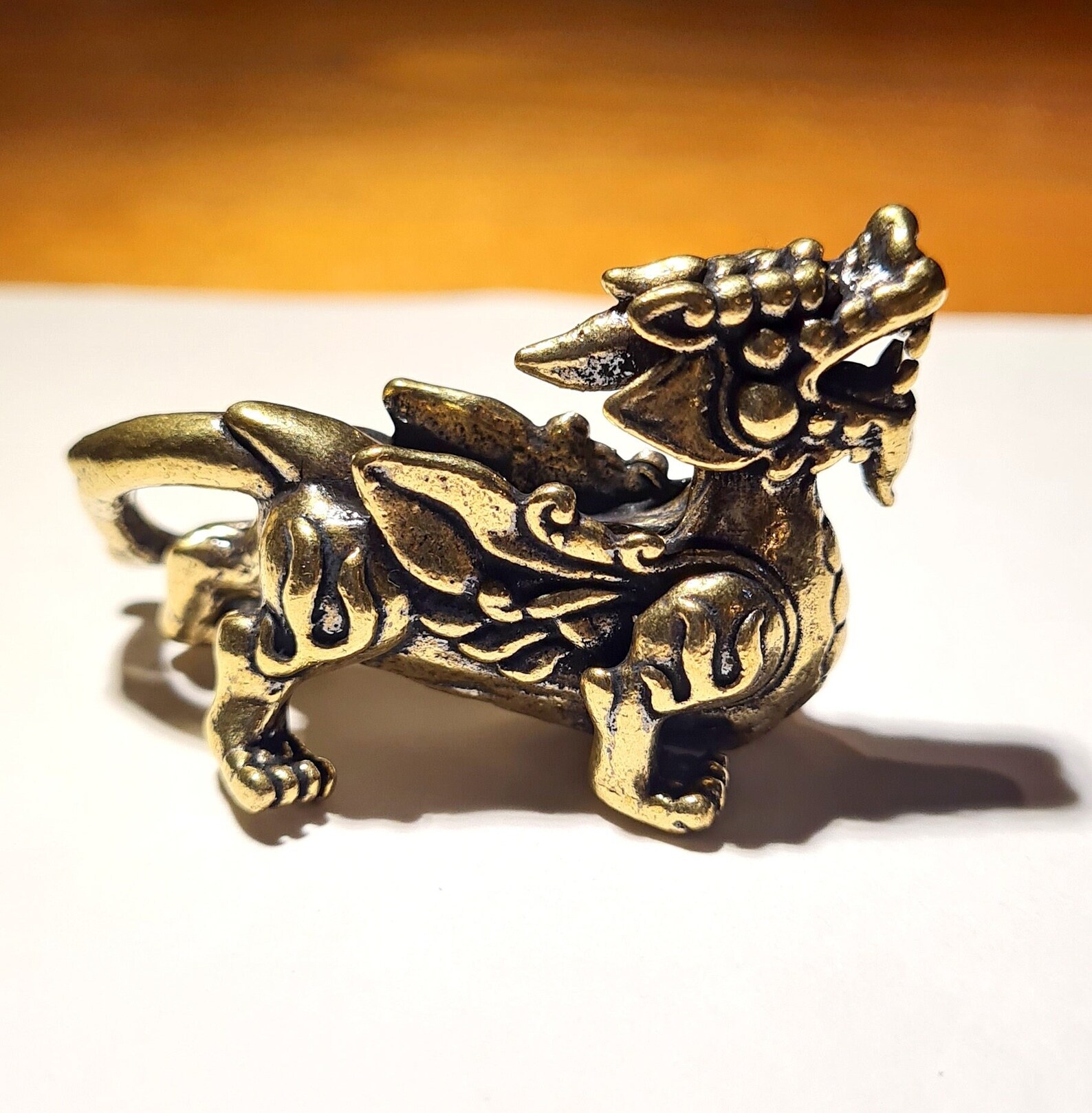 Gold Chinese Lucky Animal Pixiu Dragon Good Luck Pixiu - Etsy