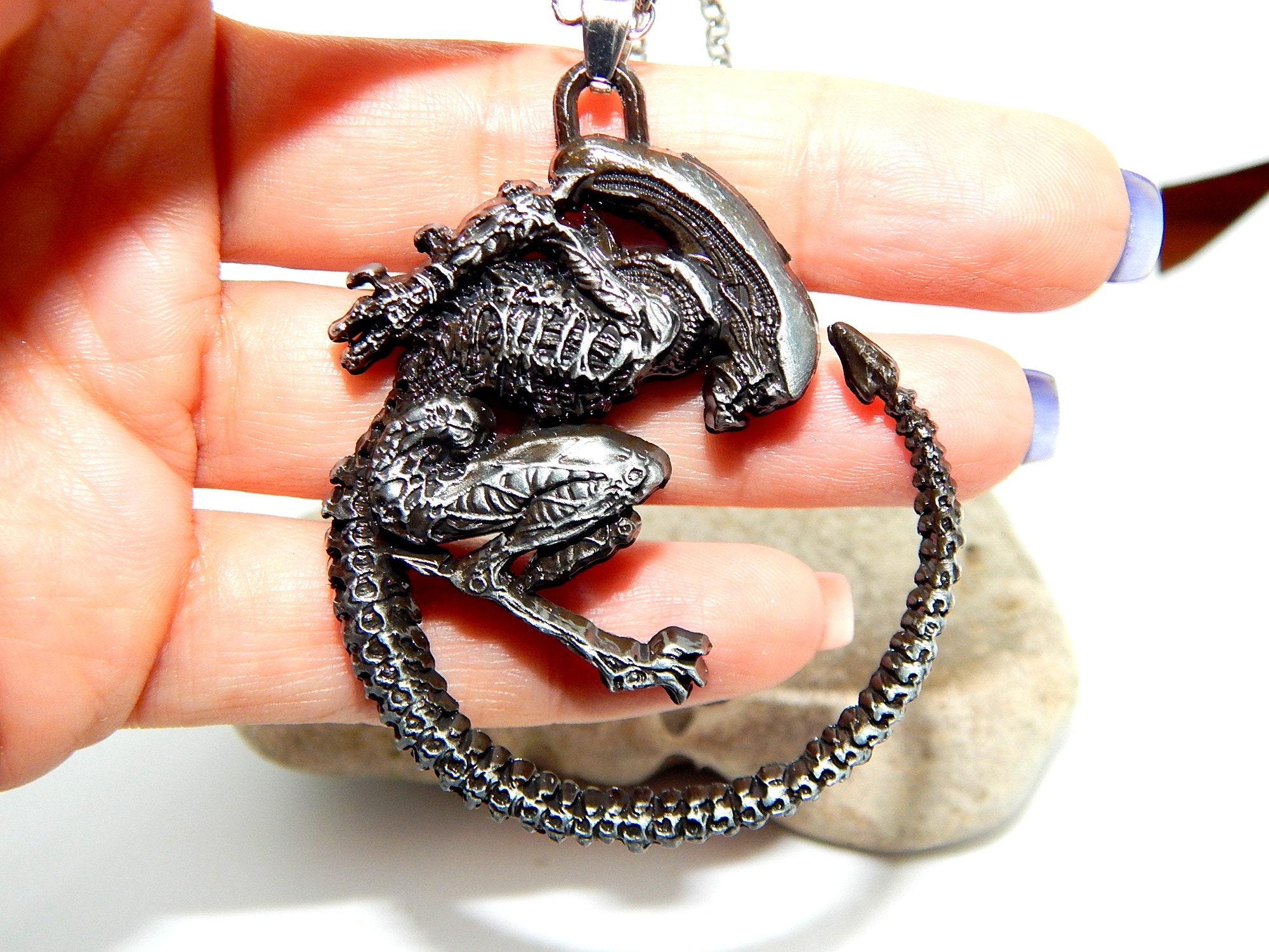 Alien Xenomorph Predator Pendant Necklace Jewelry Predator | Etsy