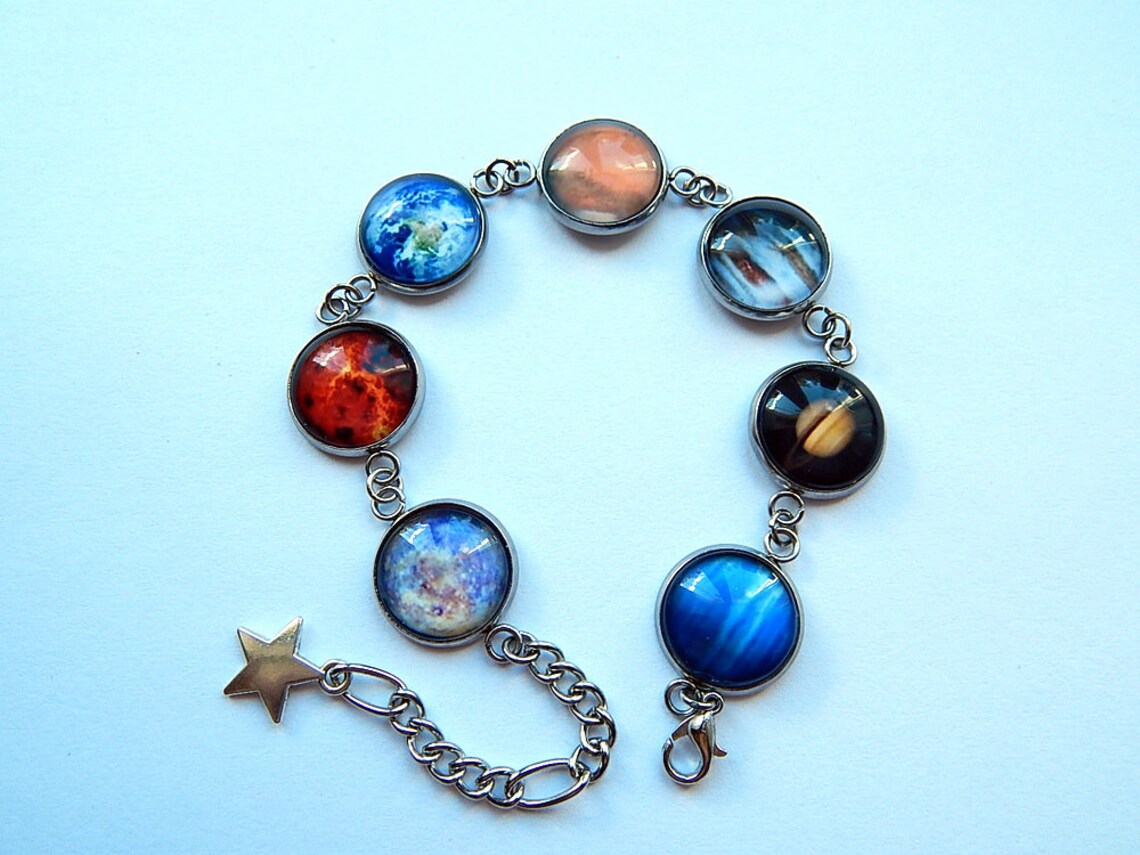 Solar System Bracelet Solar System Jewelry Planet Bracelet - Etsy