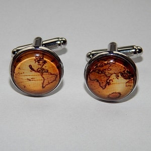 Globe Cufflinks - Etsy