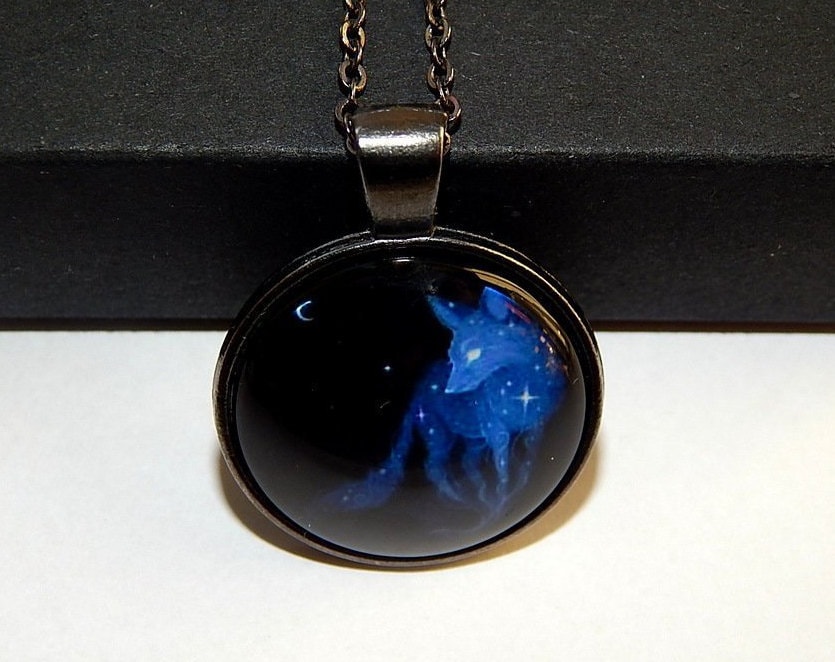 Galactic Fox Pendant Galactic Fox Necklace Jewelry Space Fox | Etsy
