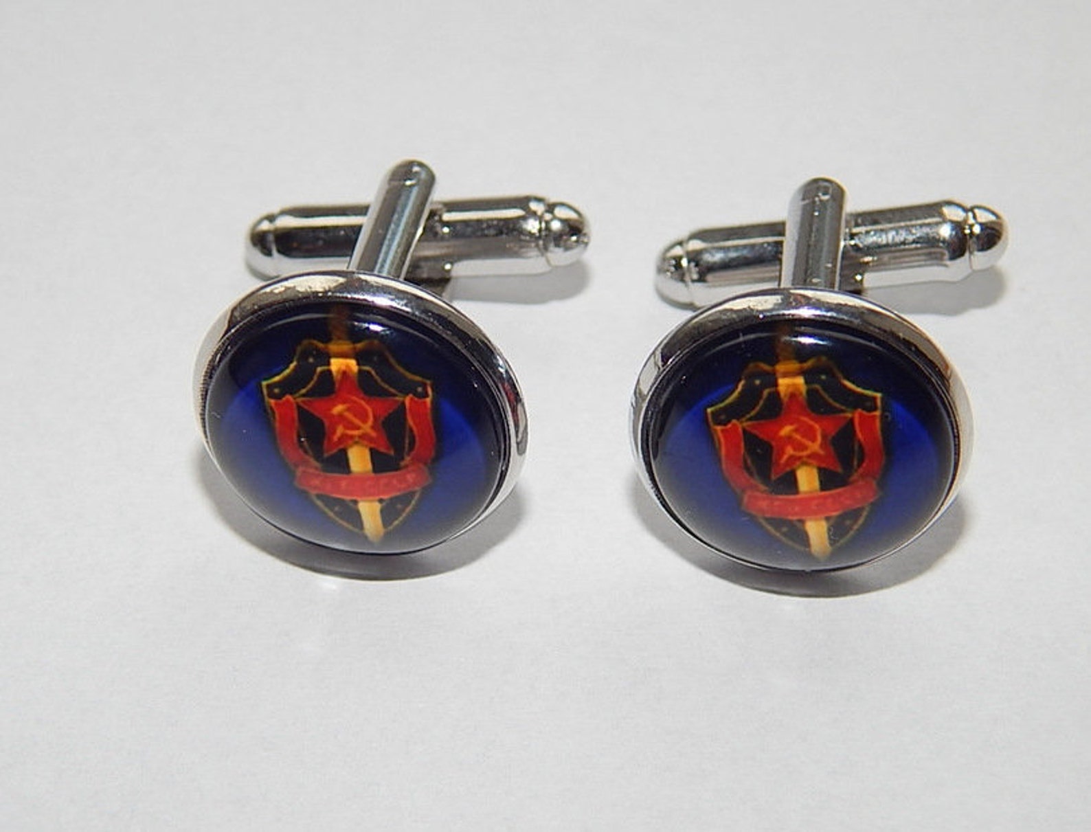 Russian Soviet KGB Symbol Cufflinks, USSR Soviet Cufflinks, Soviet Red ...
