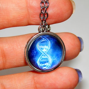 Double Sided Pendant DNA Necklace, Dna Jevelry, Dna Simbol, Dna Logo ...