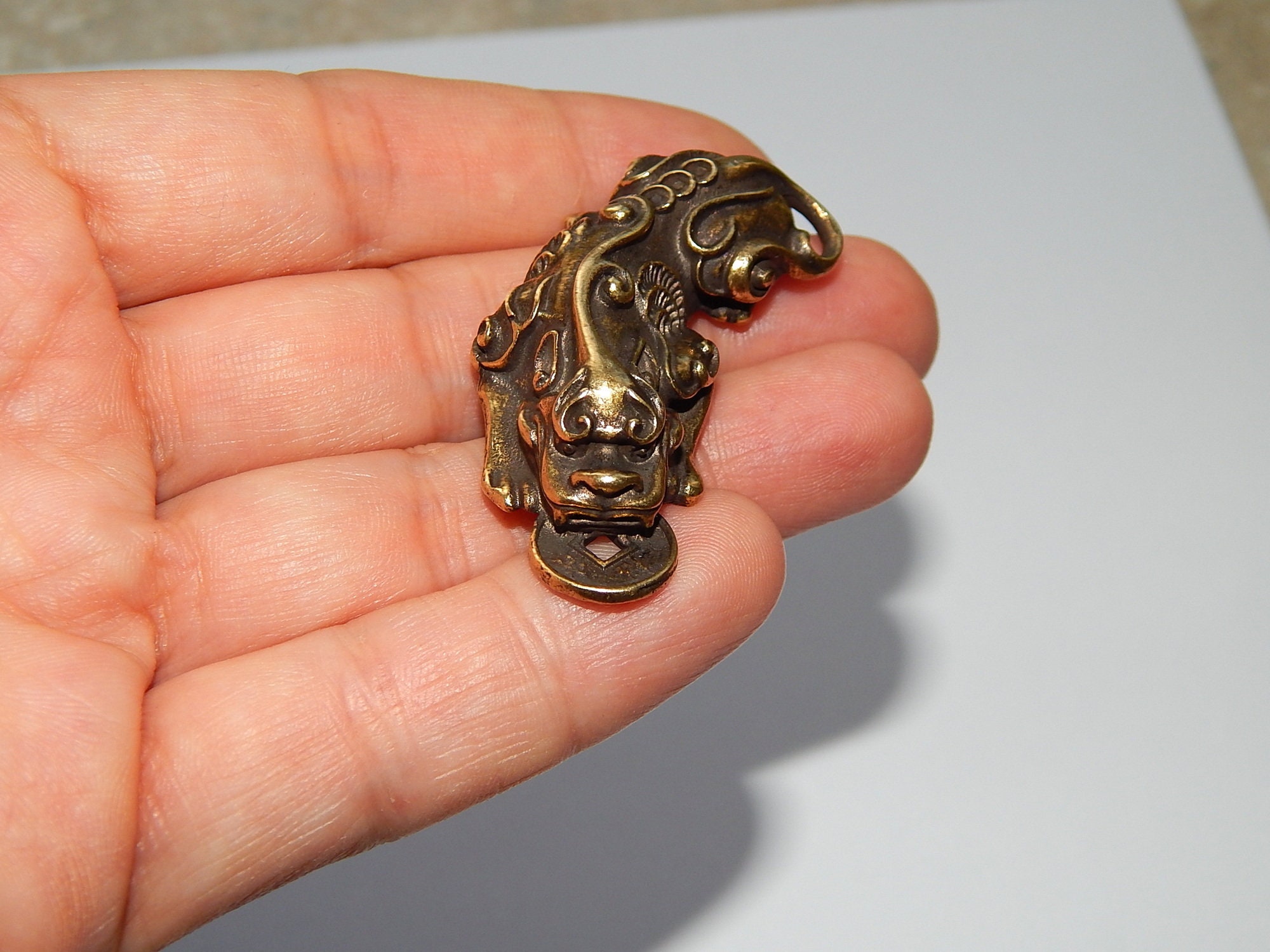 Chinese Old Collectibles Pixiu Small Pendant Necklace Jewelry - Etsy