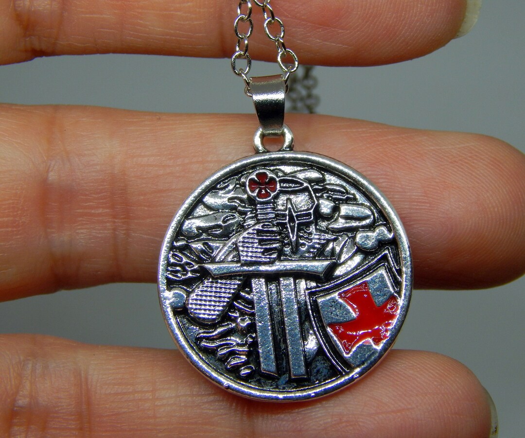Knight Viking MEDIEVAL TEMPLAR , Crusader Temple Knight Necklace, Men's ...