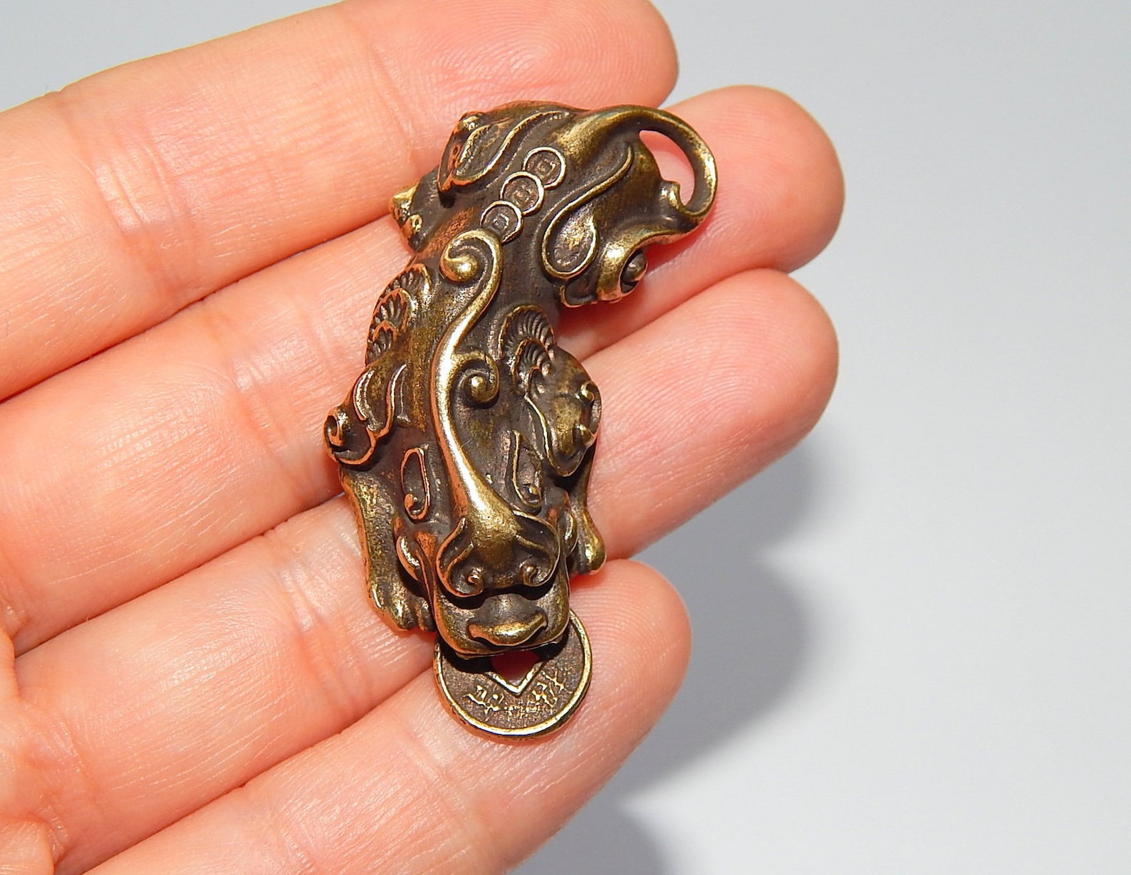 Chinese Old Collectibles Pixiu Small Pendant Necklace Jewelry - Etsy