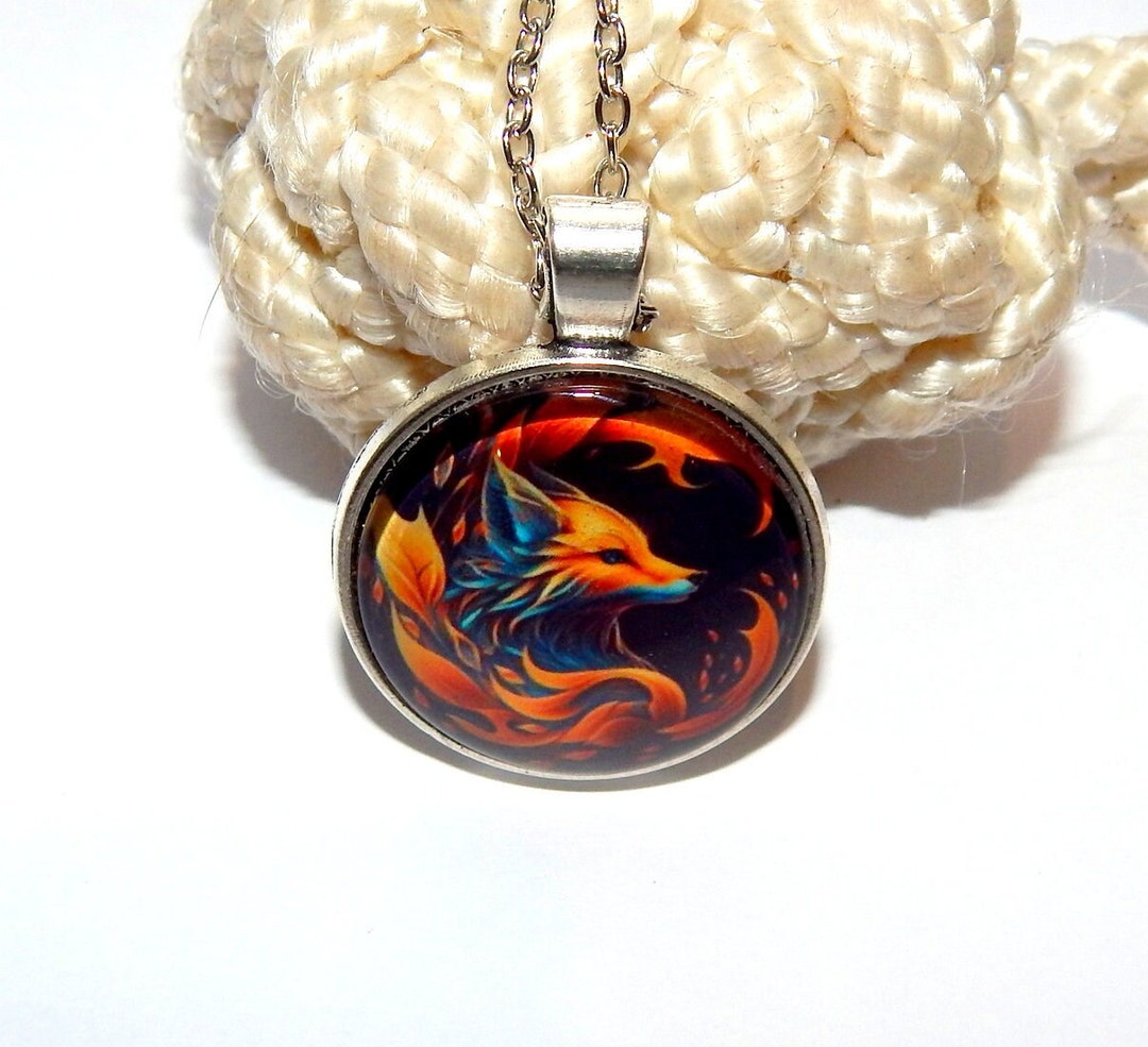 Fox Pendant, Fox Necklace, Fox Jewelry, Fox Keychain, Fox Totem, Spirit ...