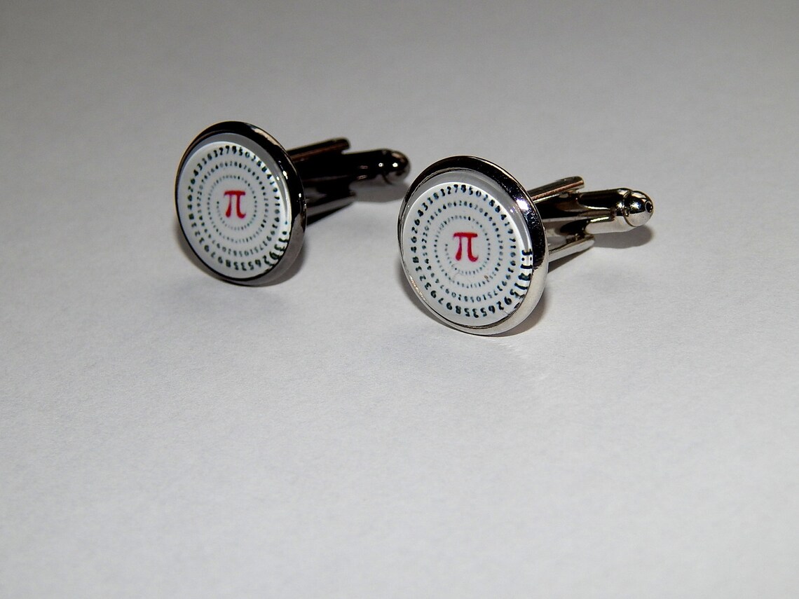 Pi cufflinks Pi Jewelry Pi Charm cufflinks math cufflinks | Etsy