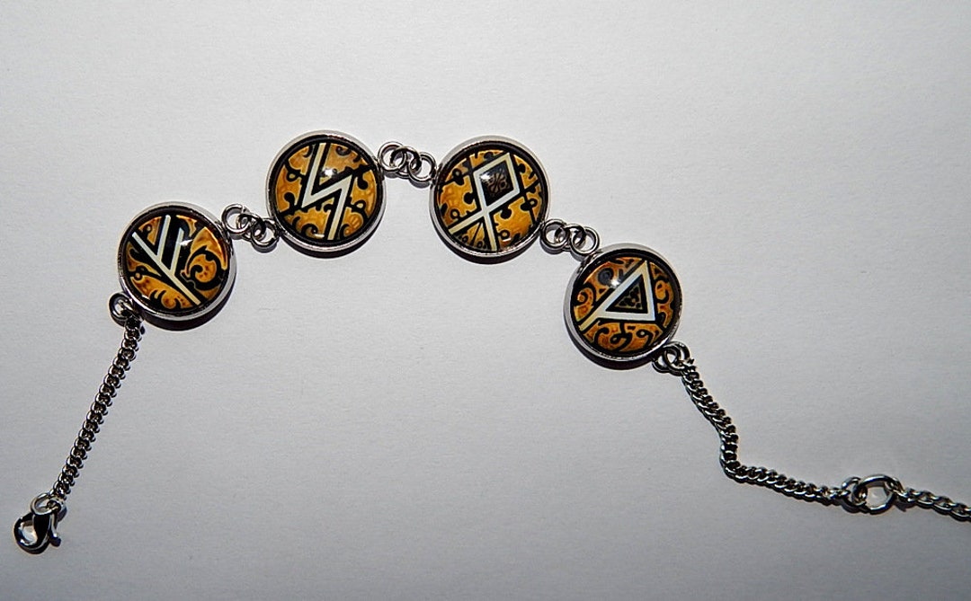 Runic Bracelet, Runic Talisman, Runic Amulet, Runic Formulas Bracelet ...