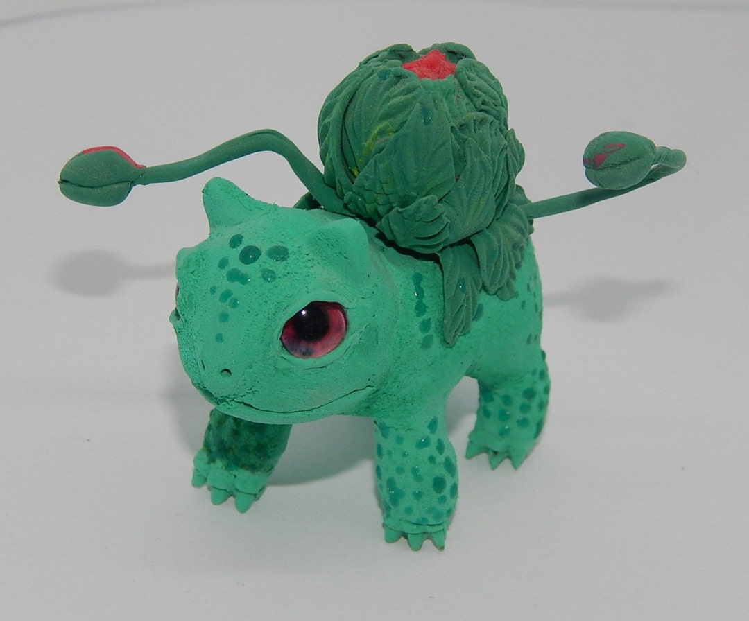 Pokémon Bulbasaur Figurine Sculpture, Pokemon Bulbasaur Handmade of ...