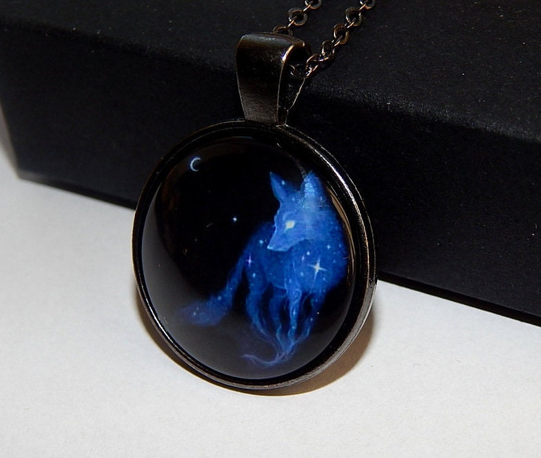 Galactic Fox Pendant Galactic Fox Necklace Jewelry Space Fox | Etsy
