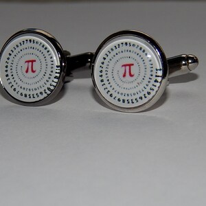 Pi Cufflinks, Pi Jewelry, Pi Charm Cufflinks, Math Cufflinks, Pi Symbol ...