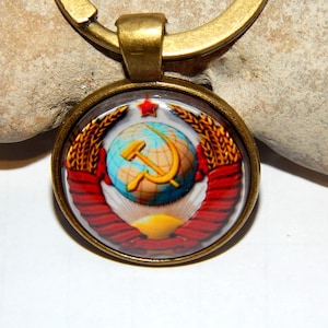 State Symbol of the Soviet Union Pendant Necklace, Symbol USSR Keychain ...