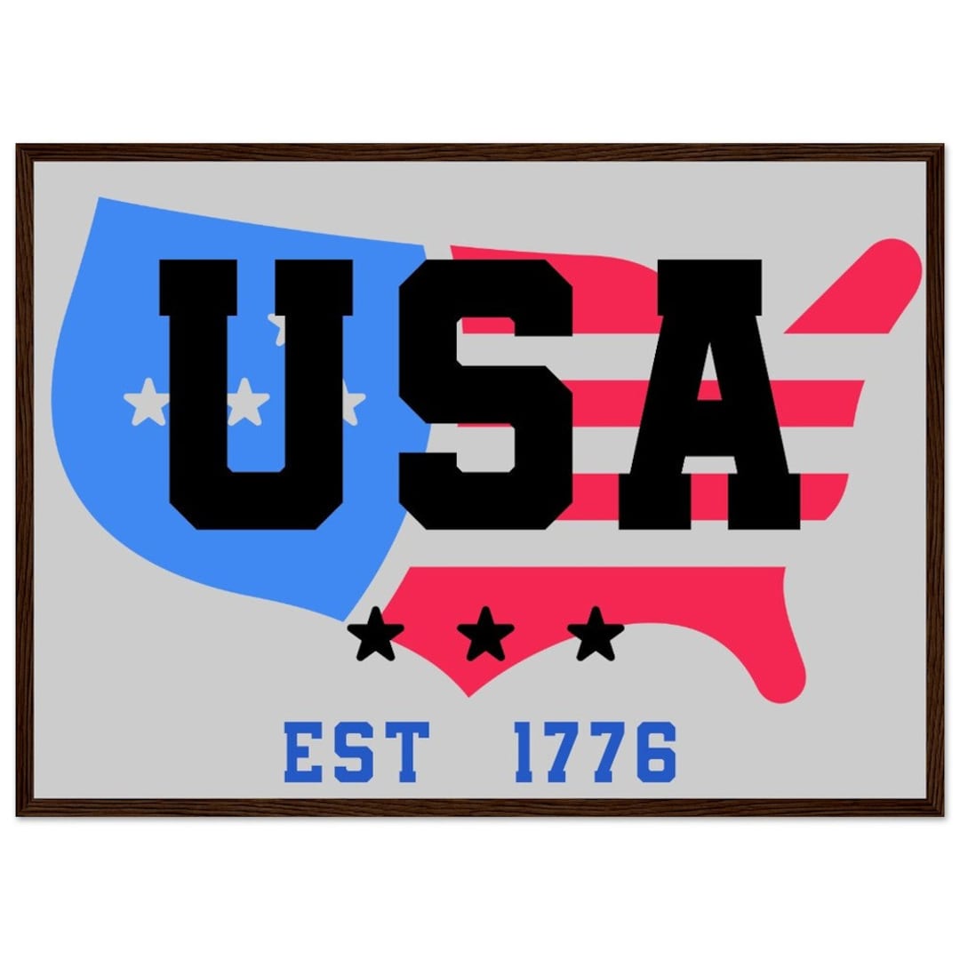 USA EST 1776 Framed Poster - Etsy