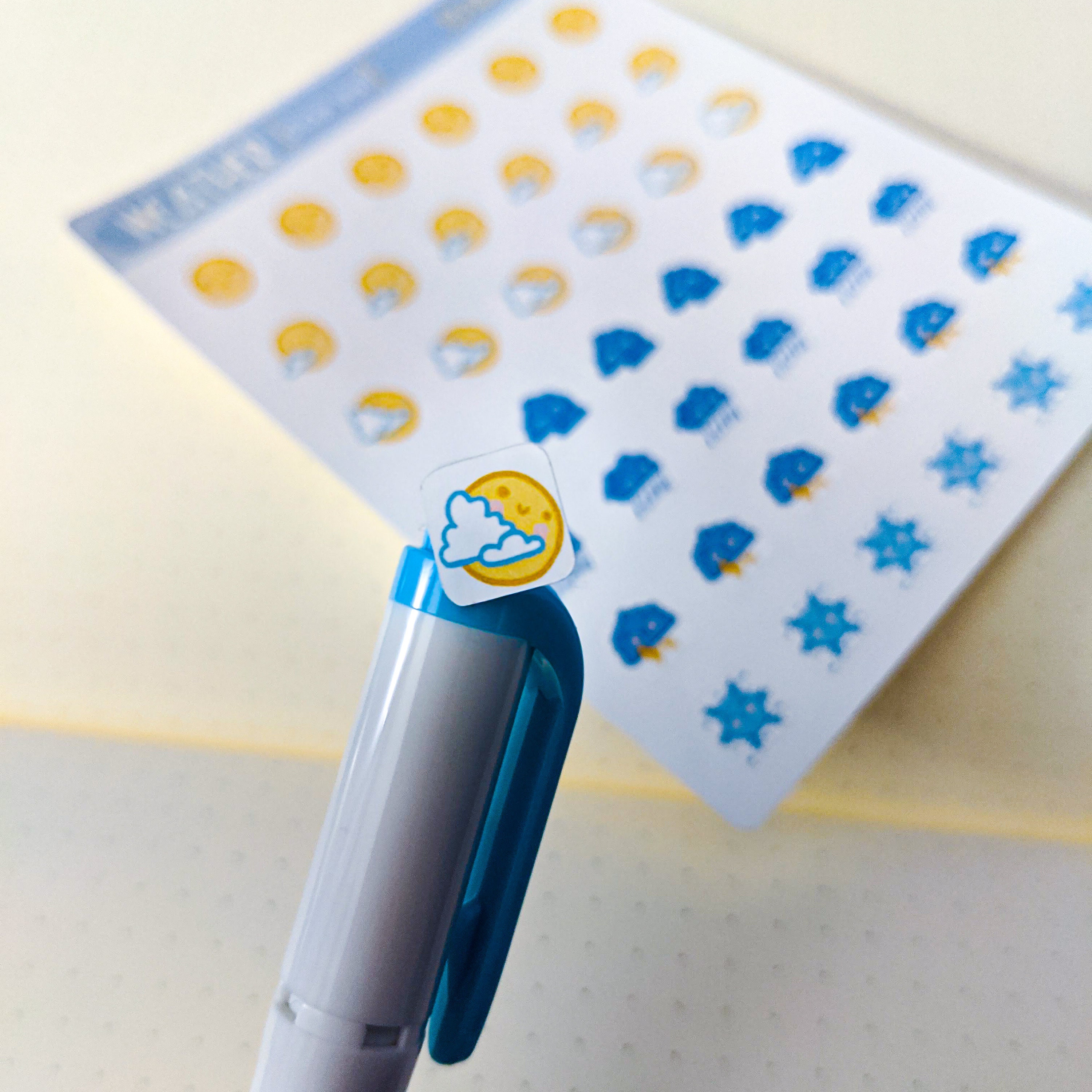 Weather Small Icons | Kawaii Cute Weather Planner Stickers | Bujo ...