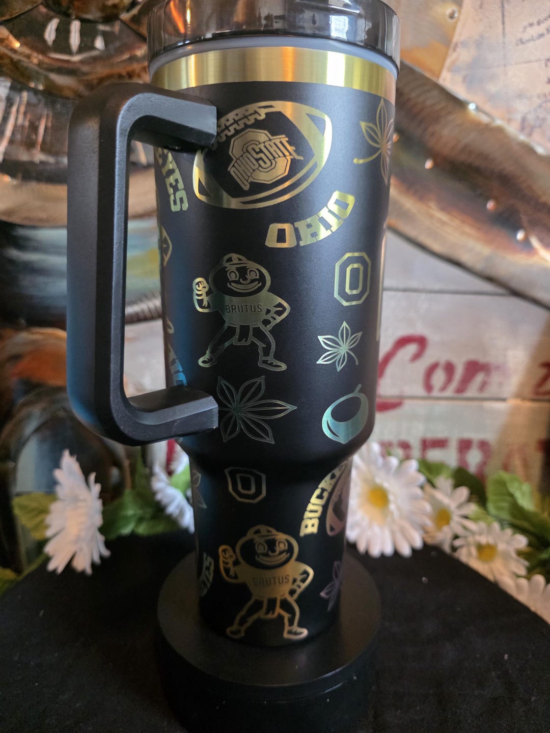Ohio State Inspired 40oz Lazer Engraved Tumbler - Etsy