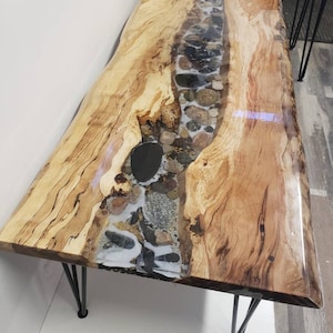 RIVER ROCK TABLE Set (3) - Etsy