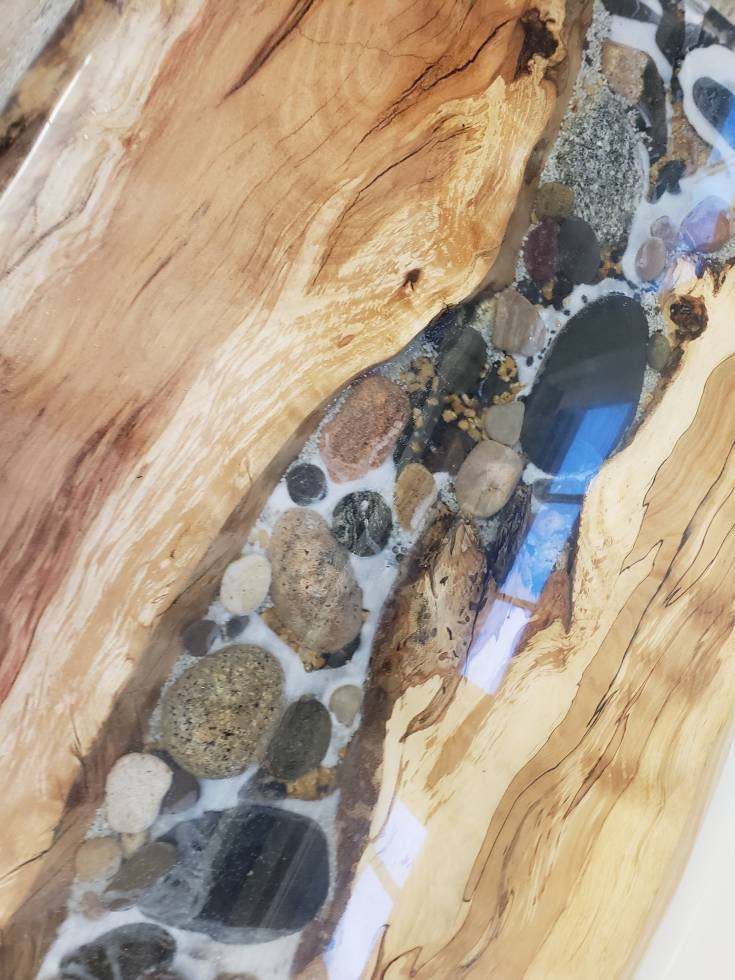 RIVER ROCK TABLE Set (3) - Etsy