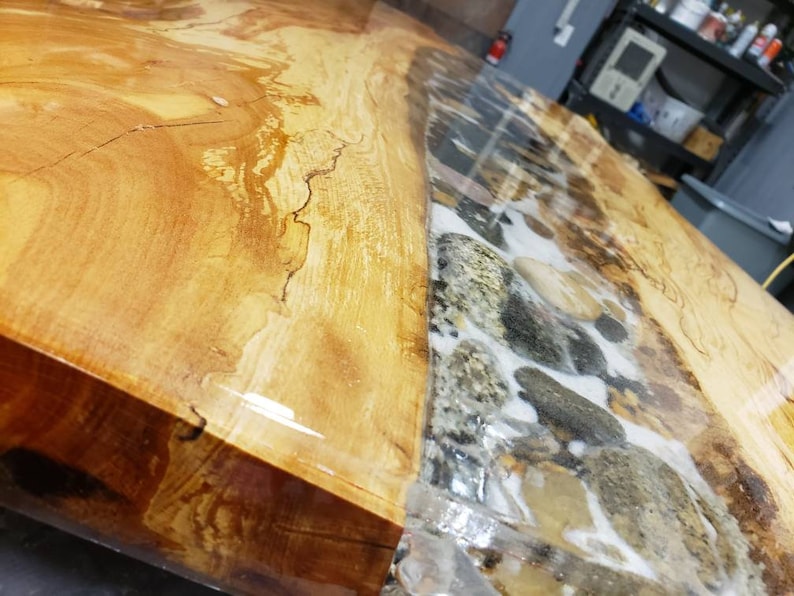 RIVER ROCK TABLE Set (3) - Etsy