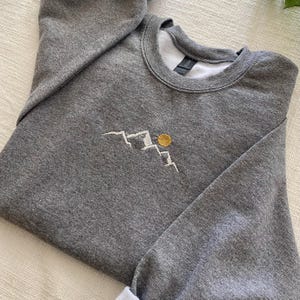 Embroidered Mountain Hoodie: Nature Adventure Sweatshirt - Etsy
