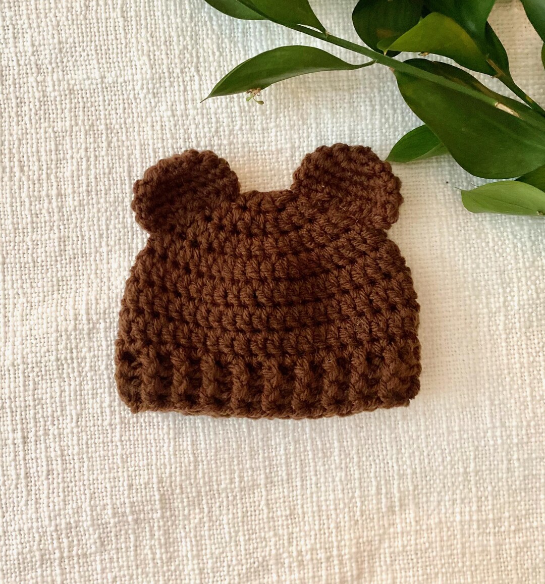 Brown Bear Ears Hat Custom Baby Hat Newborn Gift Basket Fall Baby Hat ...