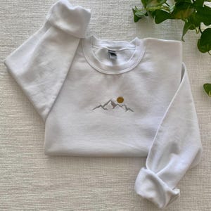 Embroidered Mountain Hoodie: Nature Adventure Sweatshirt - Etsy