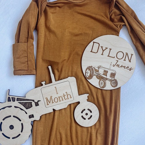 Tractor Monthly Milestone Prop Farm Baby Photo Tractor - Etsy