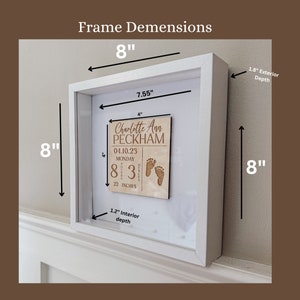 Newborn Memory Keepsake Frame Custom Newborn Keepsake Gift Framed Baby ...