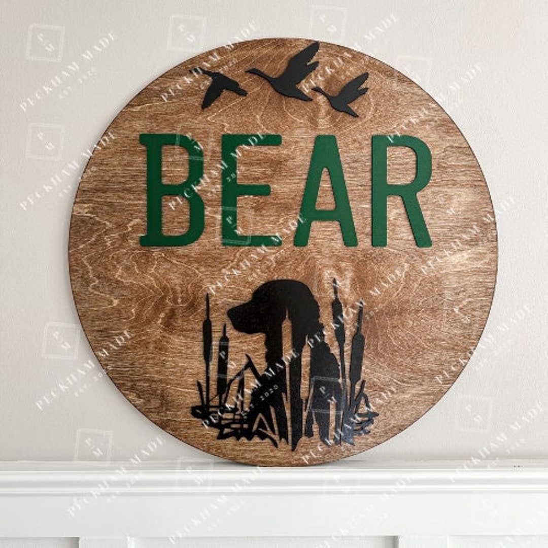 Bird Dog Nursery Sign Personalized Nursery Sign Hunting Baby Duck ...